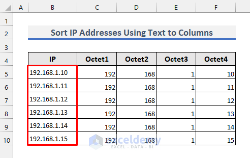 如何在 Excel 中对 IP 地址进行排序 - 6 种方法 - 知猫指南