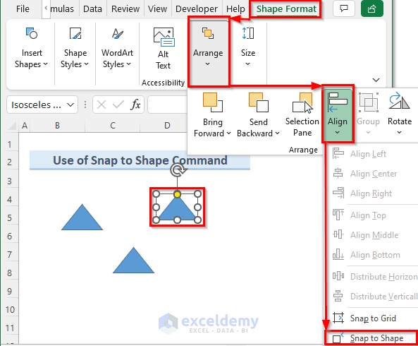 如何在 Excel 中对齐形状（5 个简单方法） - 知猫指南