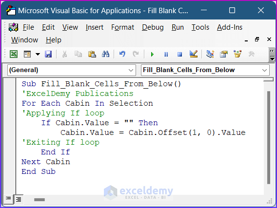 如何在 Excel 中用下面的值填充空白单元格（4 种简单方法） - 知猫指南