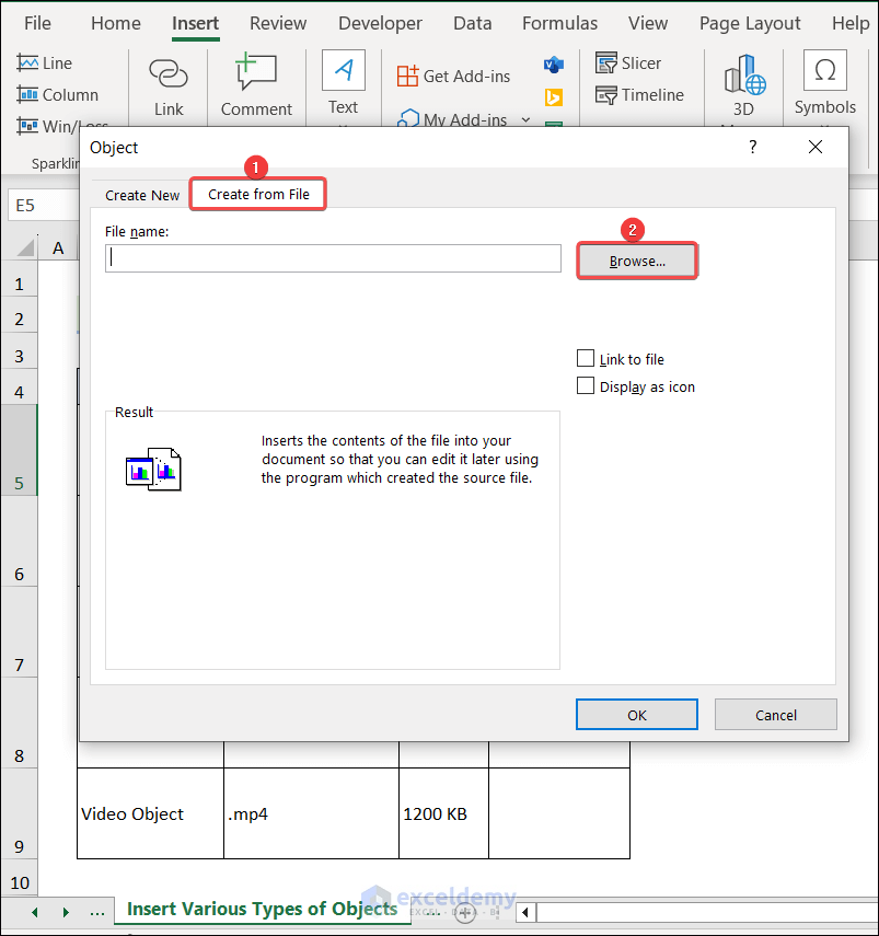 如何在 Excel 中插入对象（终极指南） - 知猫指南